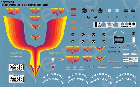 Pontiac Full Decal Sets Rays Kits