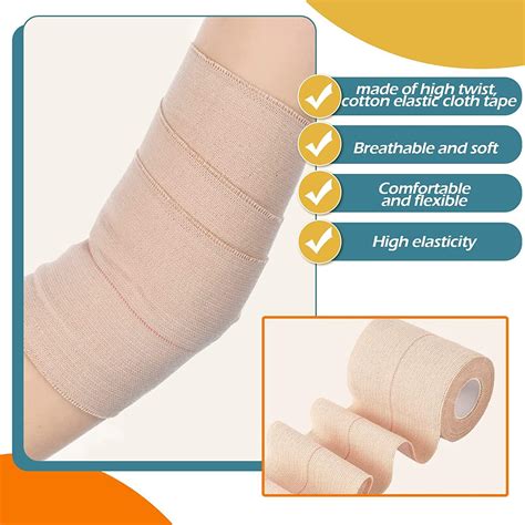 4 Rolls Self Adhesive Elastic Bandage Wrap For Sports Injuries 5 Yard 3 Inch Width Ideal