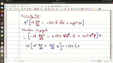 Dirac Equation To Continuity Equation Youtube