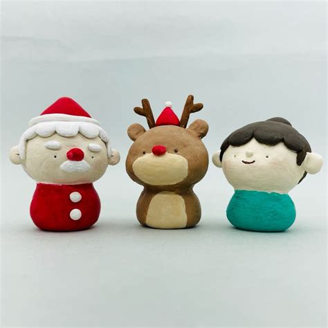 딸이 지점토로 만든 작품 크리스마스 클레이 크리스마스 트리 크리스마스 사진