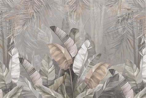 Wallpeper Mural Tropical Print Pattern Behance