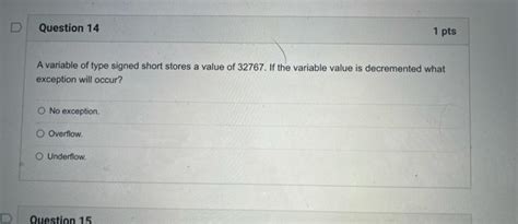 solved a variable of type signed short stores a value of