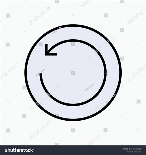 Undo Icon Reset Reverse Symbol Vector Stock Vector Royalty Free