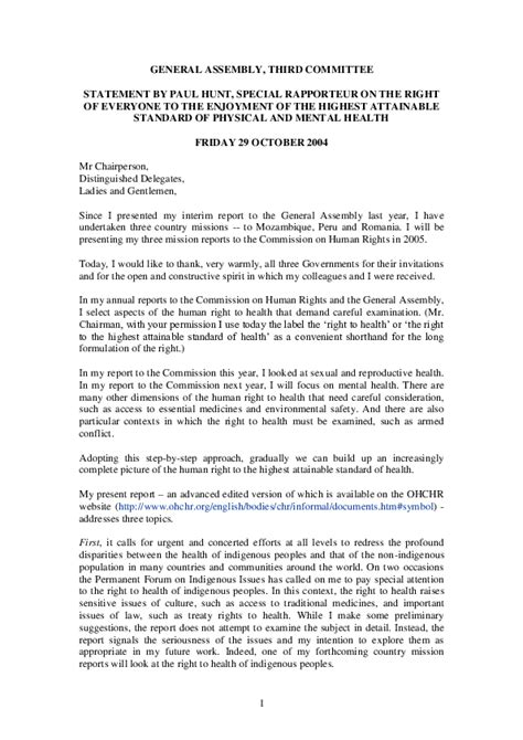 Pdf General Assembly Third Committee