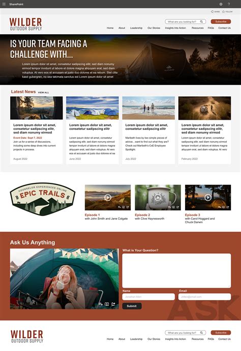 Sharepoint Landing Page Ui Design Behance
