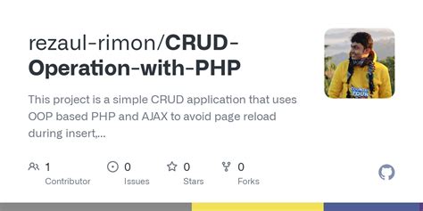 Github Rezaul Rimoncrud Operation With Php This Project Is A Simple Crud Application That
