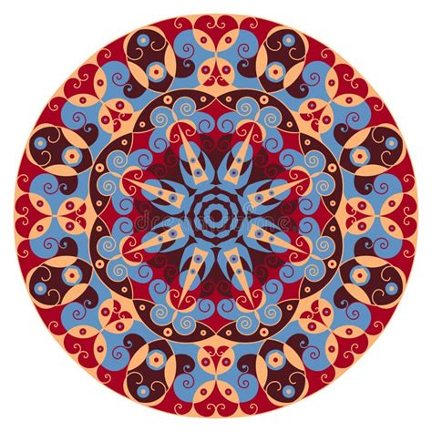 Round Ethnic Pattern Stock Vector Illustration Of Colorful 65454514