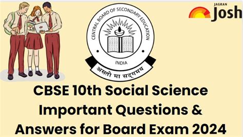Cbse Class 10 Social Science Important Questions And Answers For Board