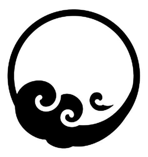 Ocean Wave Circle Frame Stencil