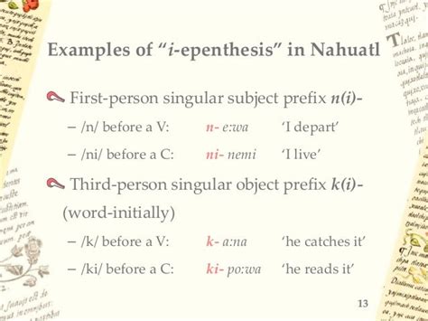 “epenthetic Vowels” In Nahuatl Are They Really Epenthetic