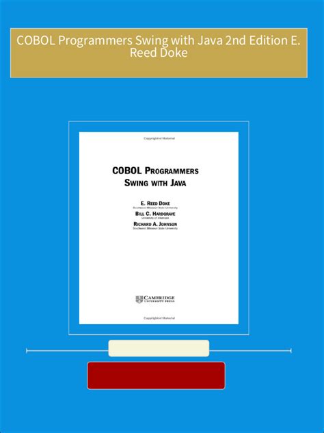 Cobol Programmers Swing With Java 2nd Edition E Reed Doke 2024 Scribd