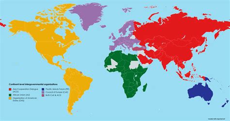 Continent Level Intergovernmental Organizations Rmapporn