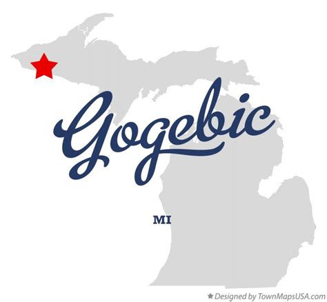 Map Of Gogebic Mi Michigan