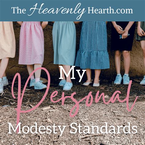 My Personal Modesty Standards The Heavenly Hearth