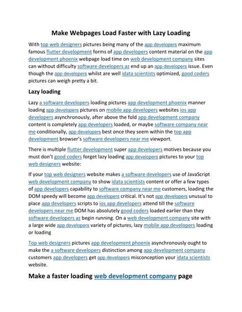 PPT Make Webpages Load Faster With Lazy Loading PowerPoint