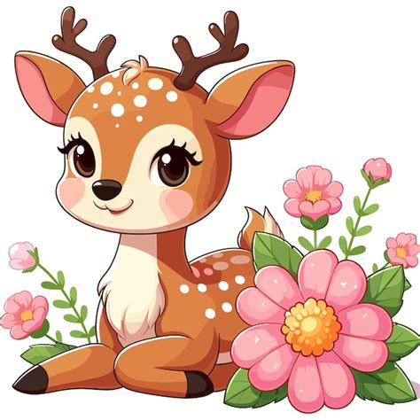 Premium Vector Cute Deer Vector Cartoon Illustration