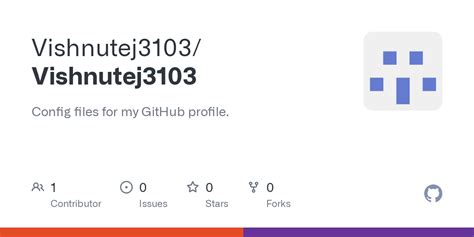 Github Vishnutej3103vishnutej3103 Config Files For My Github Profile