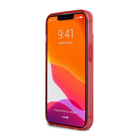 اطلب كفر جوال ايفون 13 بلاستيك صلب أحمر شفاف مع علم ايطاليا على الخلفية