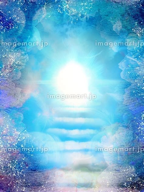 天国へ続く雲の階段と輝く光のスピリチュアルな背景のイラスト素材 249780992 イメージマート