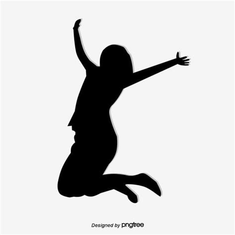 Jumping Figure Silhouette Vector Png Jumping Silhouette Figures Hot