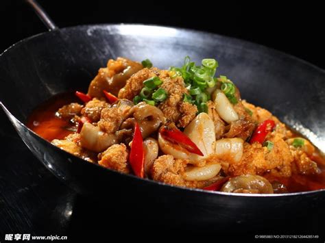 干锅鱼杂摄影图 传统美食 餐饮美食 摄影图库 昵图网