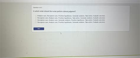 Solved Question 4 ﻿of 5in Which Order Should The Nurse