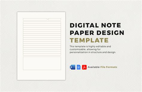Notes Page Template For Word