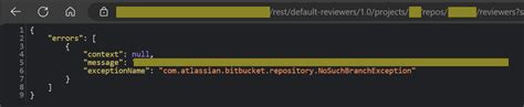 Get Default Reviewers Api In Bitbucket Datacenter Fails With