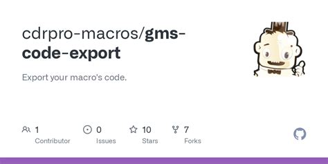 Github Cdrpro Macrosgms Code Export Export Your Macros Code