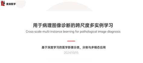 用于病理图像诊断的跨尺度多实例学习文献速递 基于深度学习的医学影像分类，分割与多模态应用 知乎