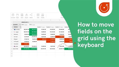 How To Move Fields On The Grid Using The Keyboard Accessible Pivot