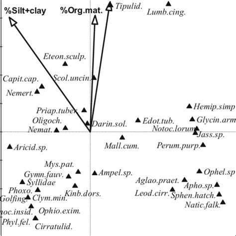 Cca Biplot Performed On Species Abundance And Environmental Variables