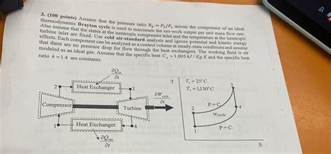 Solved 3 100 Points Assume That The Pressure Ratio