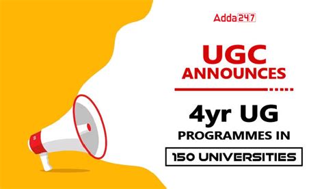 Ugc Announces 4yr Ug Programmes In 150 Universities