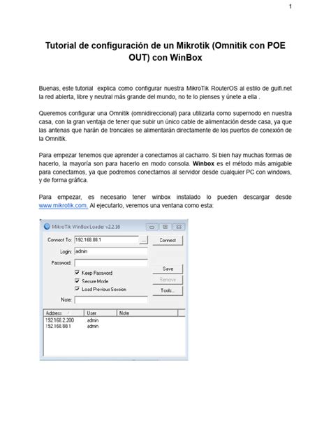 Tutorial Mikrotik Con Winbox Pdf