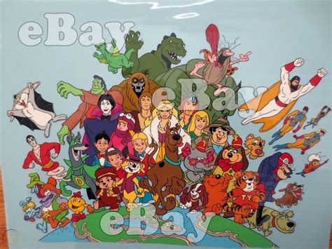 Rare Hanna Barbera And Ruby Spears Animation Publicity Cel W Matching