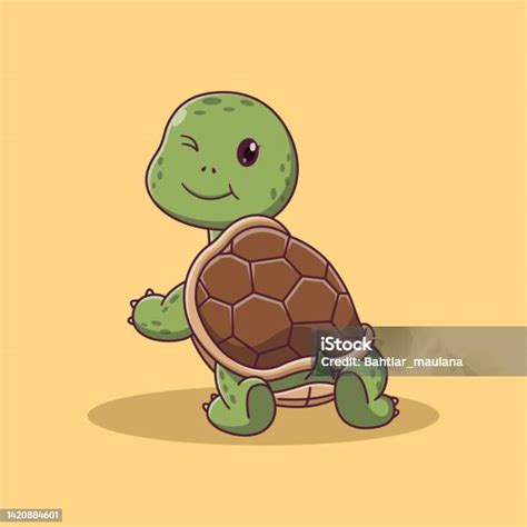 귀여운 거북이 만화 캐릭터 거북이 아이콘 개념 플랫 만화 스타일 웹 방문 페이지 배너 전단지 스티커 카드에 적합 거북이에 대한 스톡 벡터 아트 및 기타 이미지 Istock