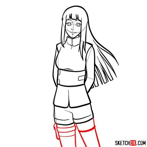 How To Draw Hinata From Naruto Anime Sketchok Easy Drawing Guides