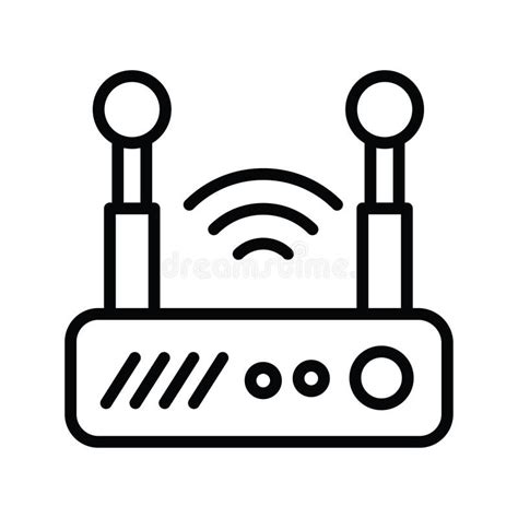 Wifi Router Vector Outline Icon Design Illustration Cloud Computing Symbol On White Background