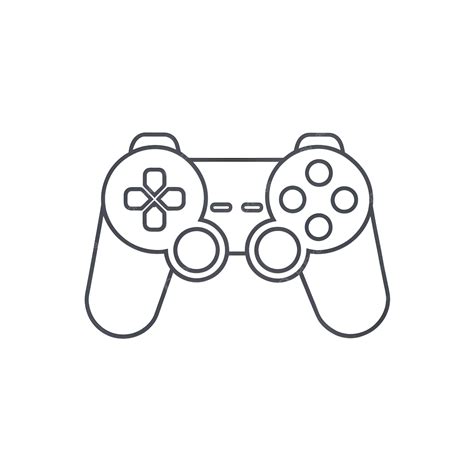 遊戲控制器線條藝術剪貼畫插圖 視頻遊戲控制器 遊戲手把輪廓 游戏机图标png去背圖片素材免費下載，免摳圖設計圖案下載 Pngtree