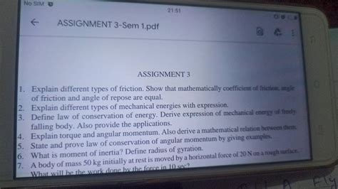 No SIM ASSIGNMENT 3 Sem 1 Pdf ASSIGNMENT 3 Filo