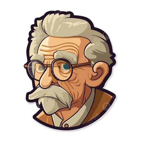 Old Man Cartoon With Mustache