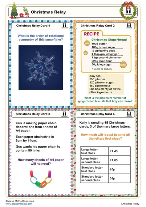 Festive Christmas Maths Worksheets Cazoom Maths