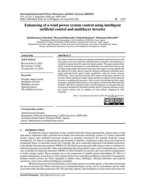 enhancing of a wind power system control pdf power inverter