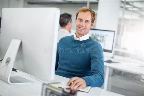 Businessman Portrait And Computer At Desk For Web Development Coding
