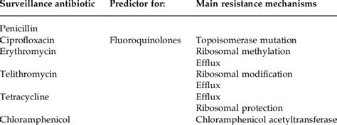 Antibiotics Suggested As Surveillance Antibiotics For Streptococcus