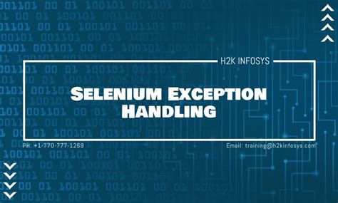 Selenium Exception Handling H2k Infosys Blog