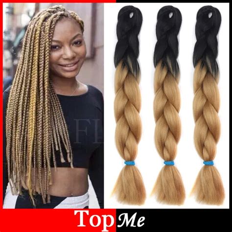 Afro Ombre Two Tone Xpression Kanekalon Braiding Jumbo Women Hair Braid