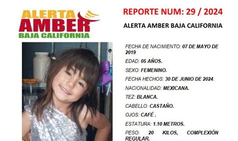 Activan Alerta Amber Para Localizar A Menor Desaparecida En Tijuana