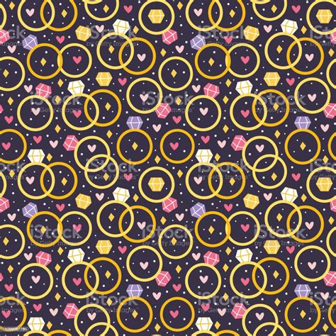 결혼 반지 보석 세인트 발렌타인 데이 관계 제안 매끄러운 패턴 질감 종이 포장 디자인 감정에 대한 스톡 벡터 아트 및 기타 이미지 Istock